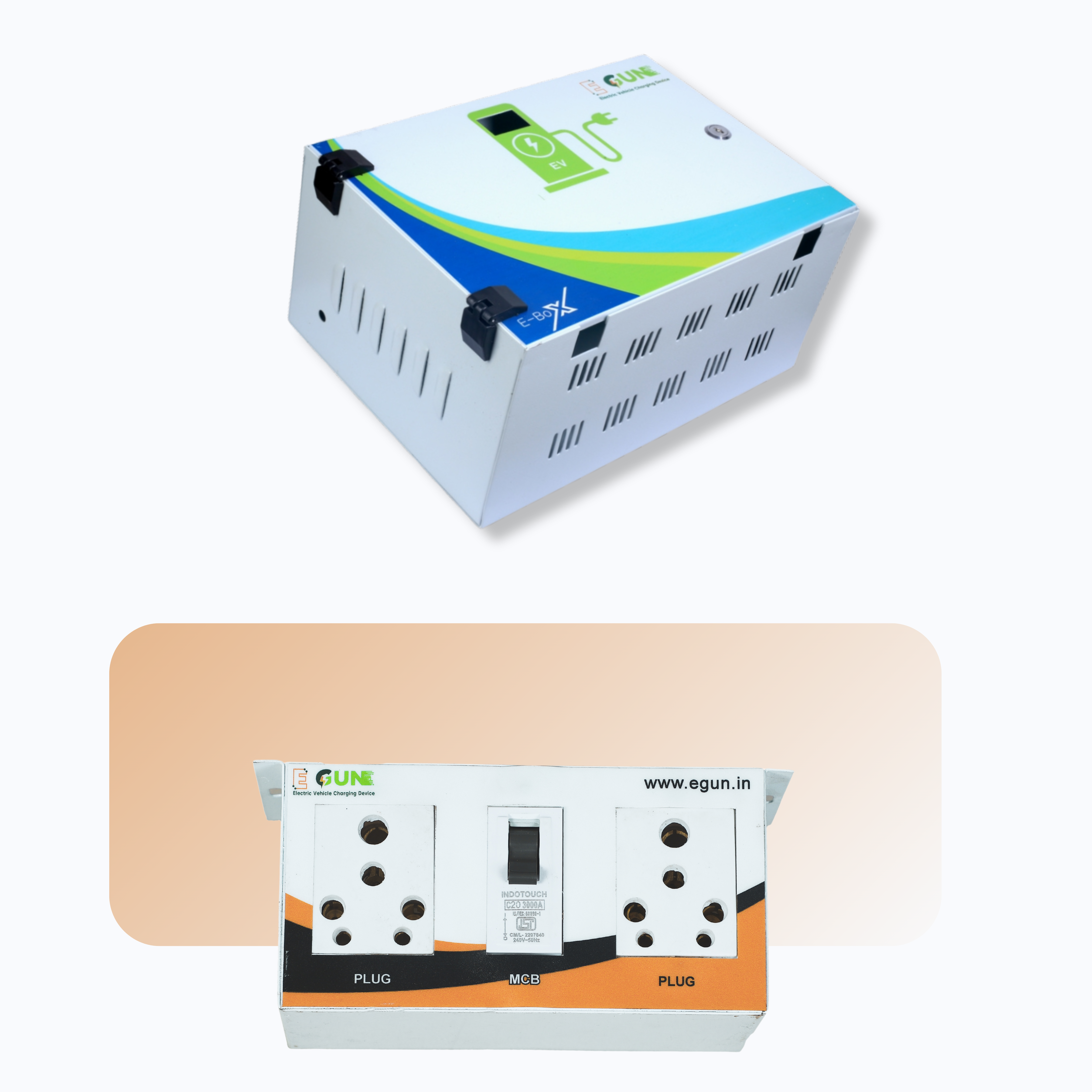 Ev Double Socket | Plug Safety Charger Box at Home - Egun