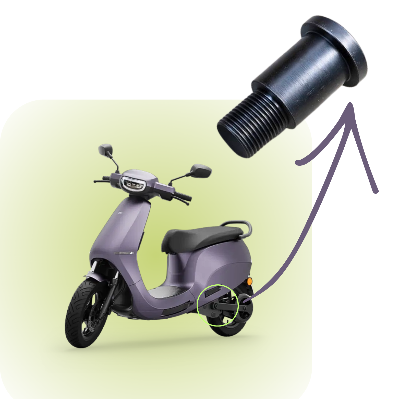 Ola gen 2 Swingarm bolt ( 1 Pcs ) – Egun